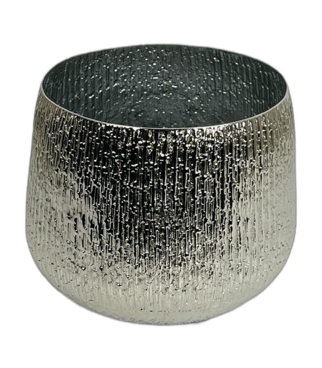 MbyM Ribbed Pebble Flower Pot Small Bronze Aluminium | Indoor Planter ...