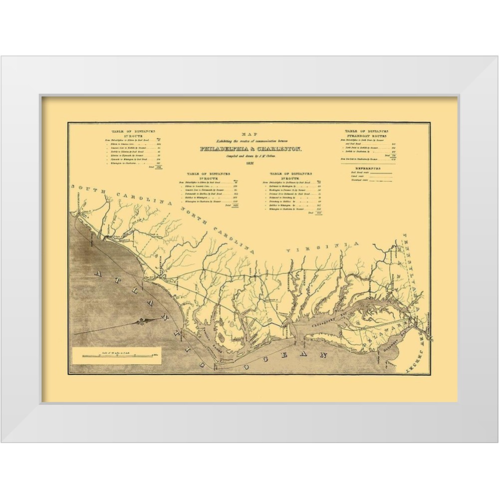 Mc Clellan 18x14 White Modern Wood Framed Museum Art Print Titled ...