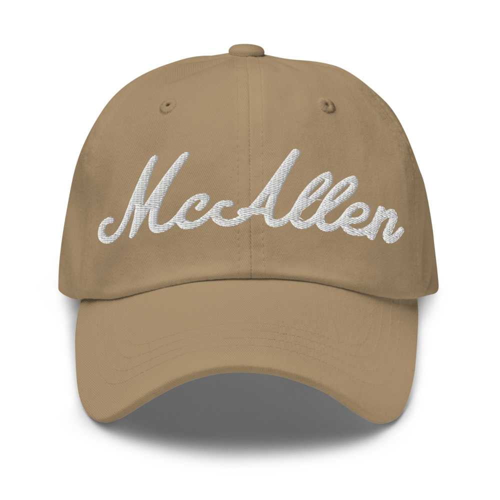 McAllen Baseball Cap McAllen Dad Hat Bold Script Nebraska NE Hat ...