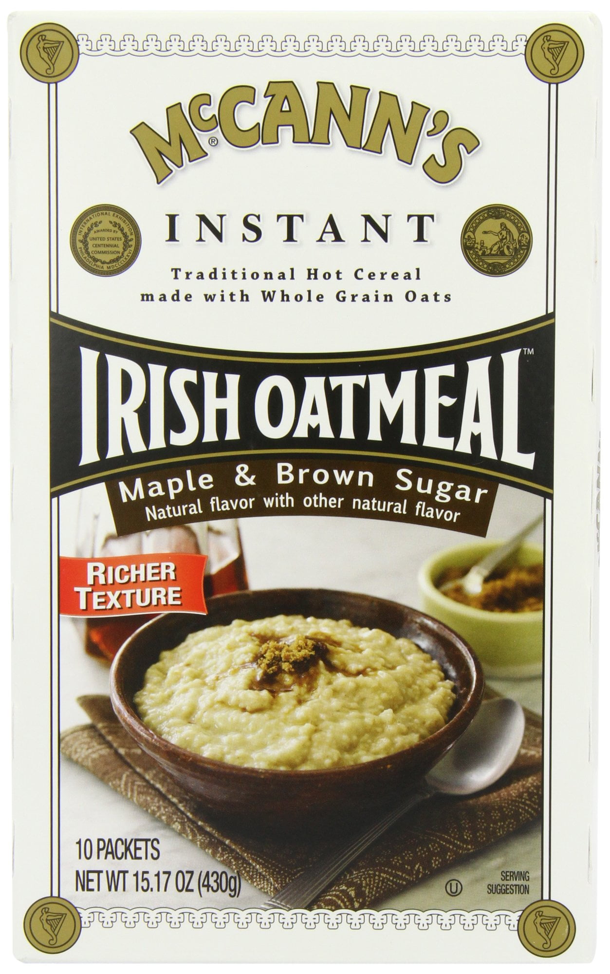 McCANN'S Instant Irish Oatmeal, DEF29 Maple & Brown Sugar, 10-Count ...
