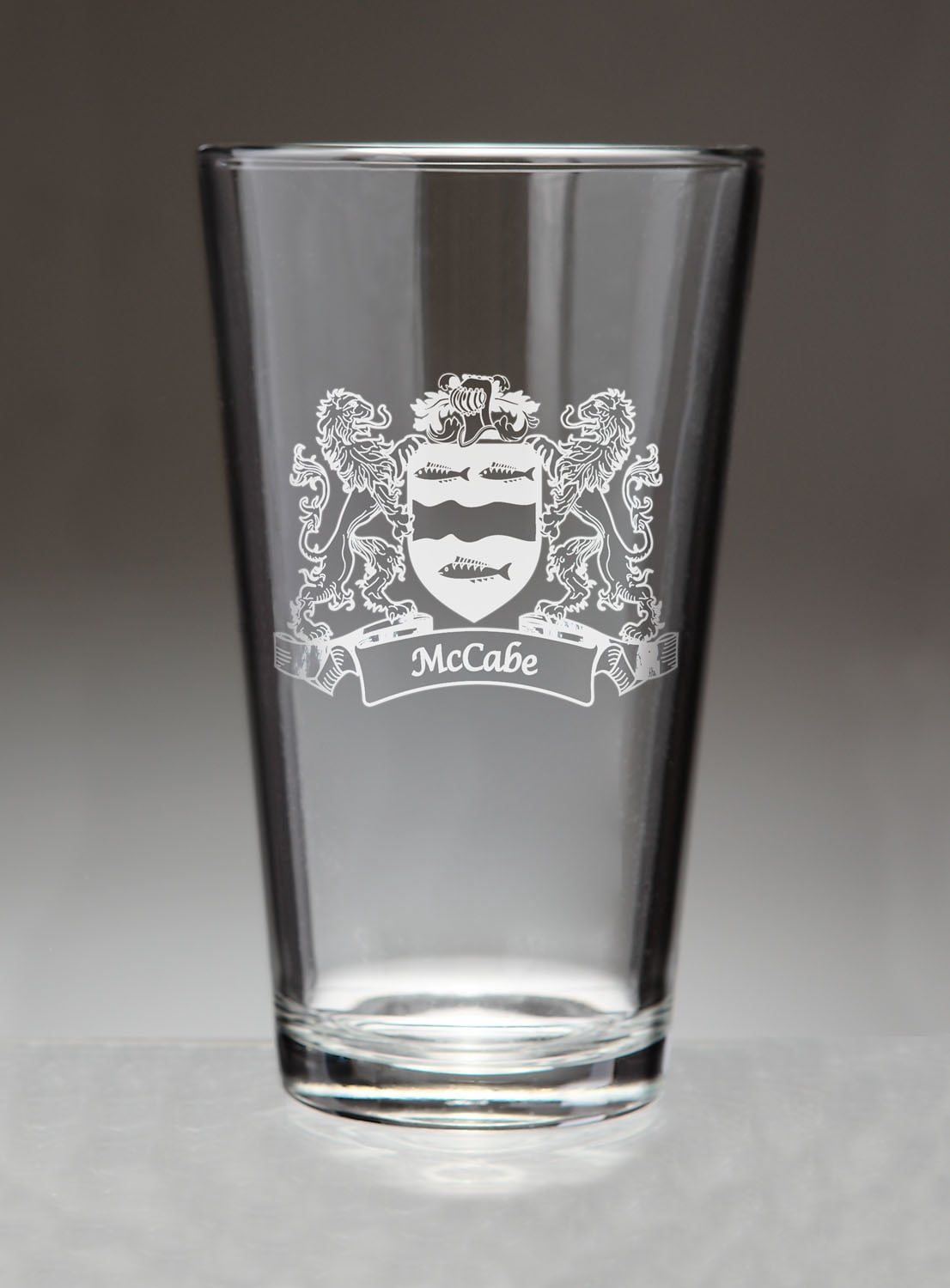 McCabe Irish Coat of Arms Lions Pint Glasses (Sand Etched) - Walmart.com