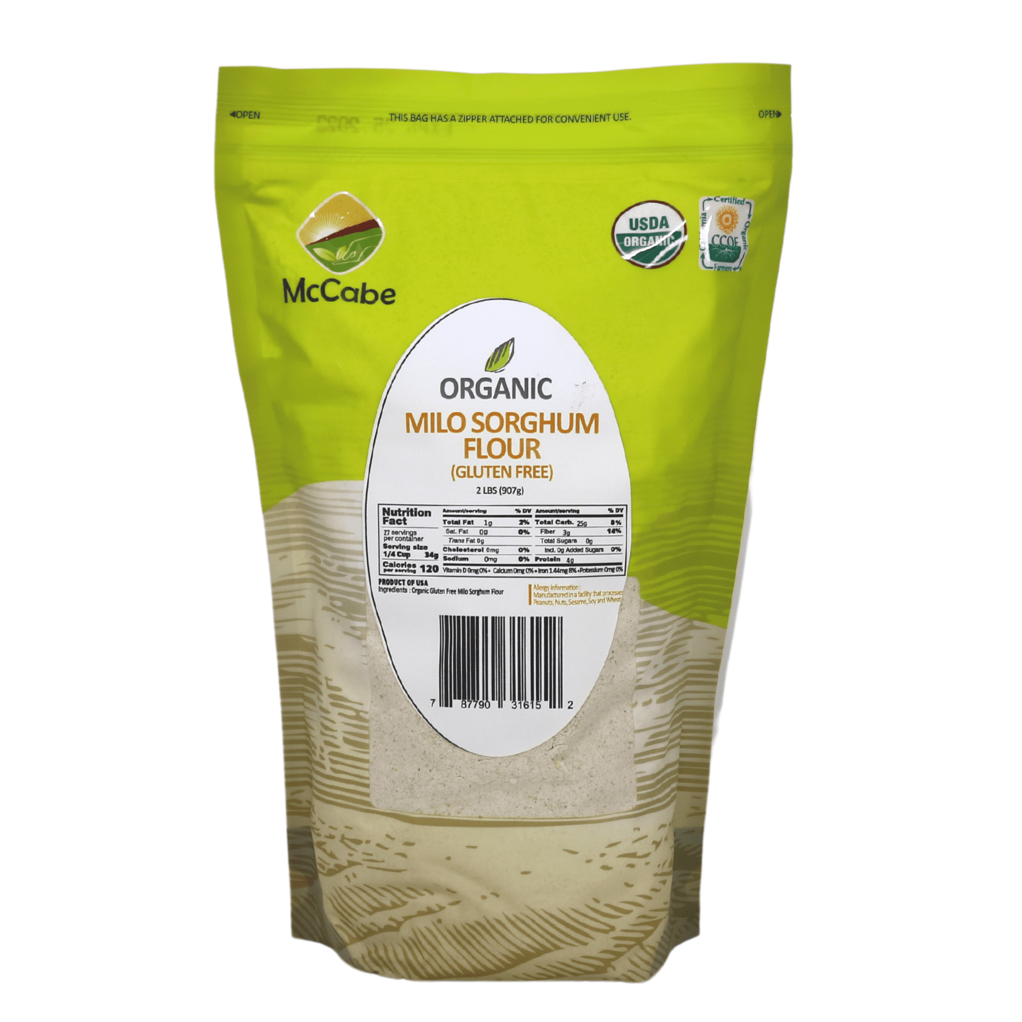 McCabe Organic Milo Sorghum Flour - Organic Sorghum Flour Gluten Free ...