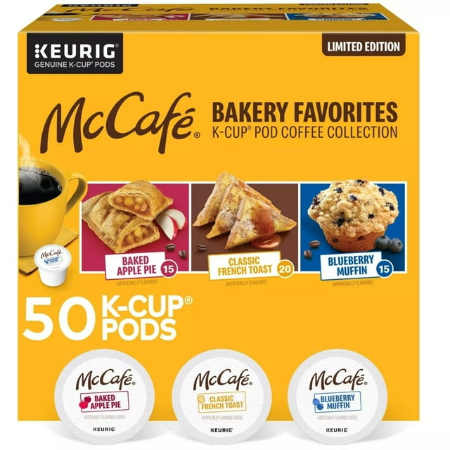 McCafe Bakery Coffee K-Cup Pods Variety Pack (50 Count) - Walmart.com