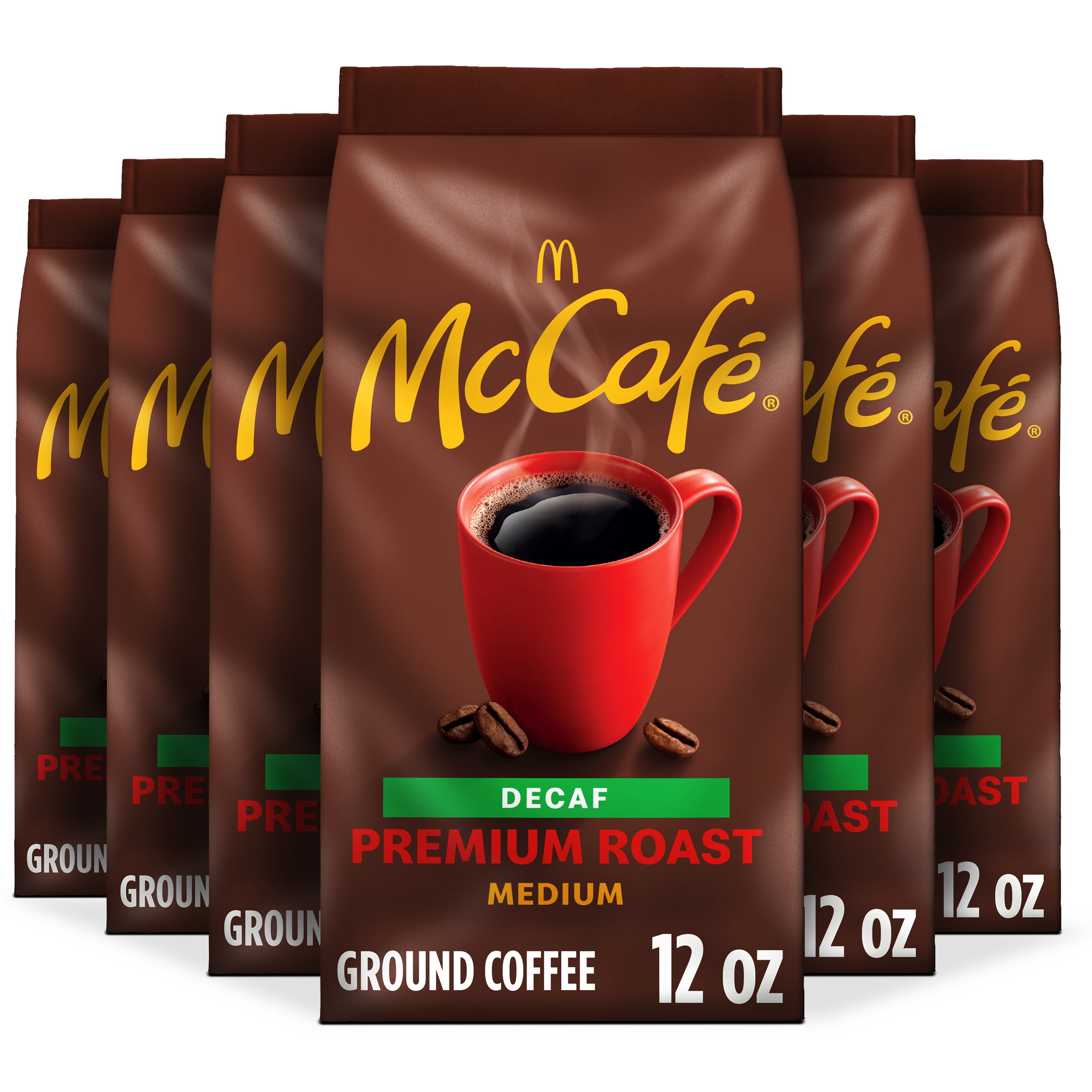 (6 pack) McCafe Premium Roast Decaf, Medium Roast, Ground Coffee, 12 oz ...
