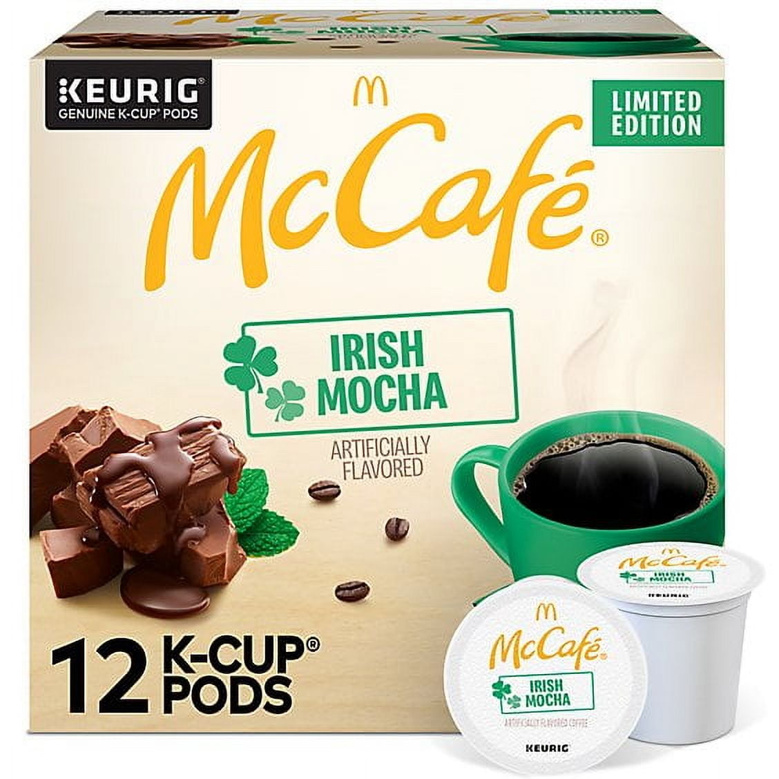 McCafe Irish Mocha Flavored Coffee Keurig Single Serve K Cup Pods - 12 ...