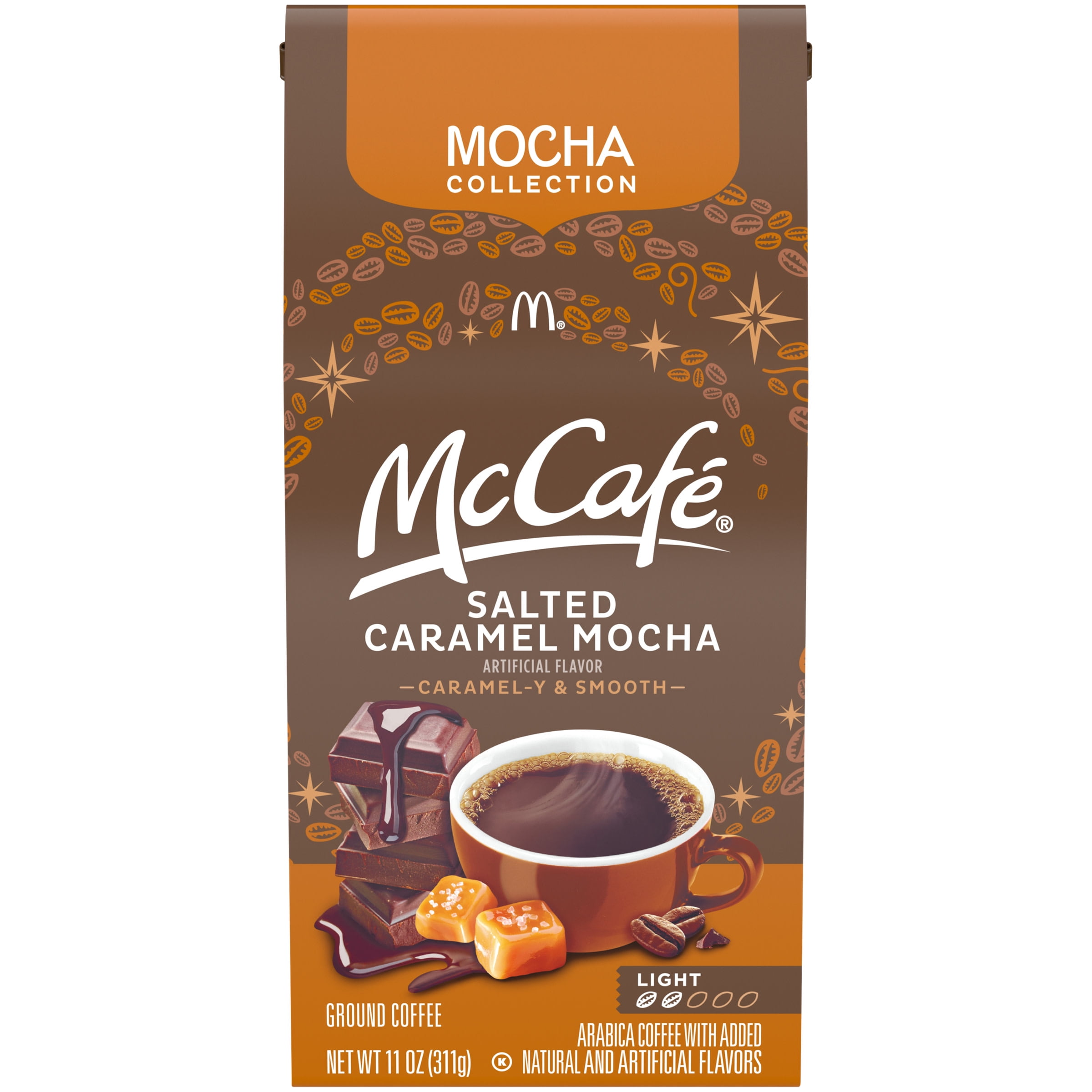 McCafe Mocha Magic Salted Caramel Mocha Ground Coffee, 11 oz Bag ...