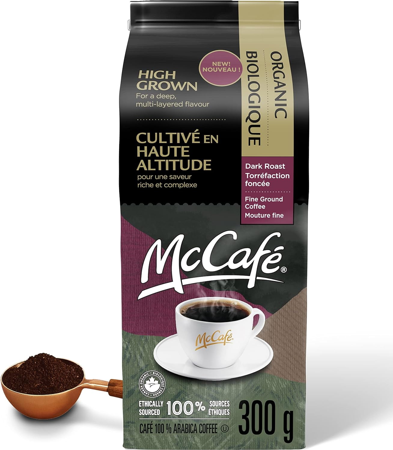 McCafe Organic High Grown, Dark Roast Ground Coffee, 300g/10.5 oz Bag - Walmart.com