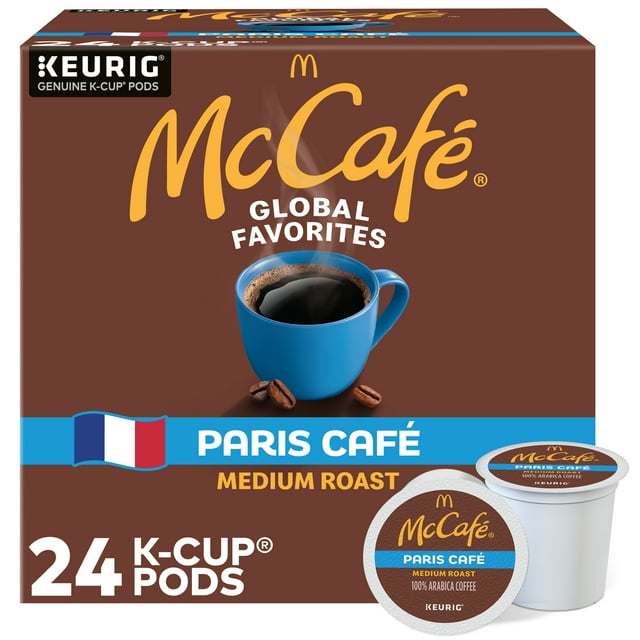 McCafe Paris Cafe Medium Roast K-Cup Coffee Pods, 24 Count - Walmart.com
