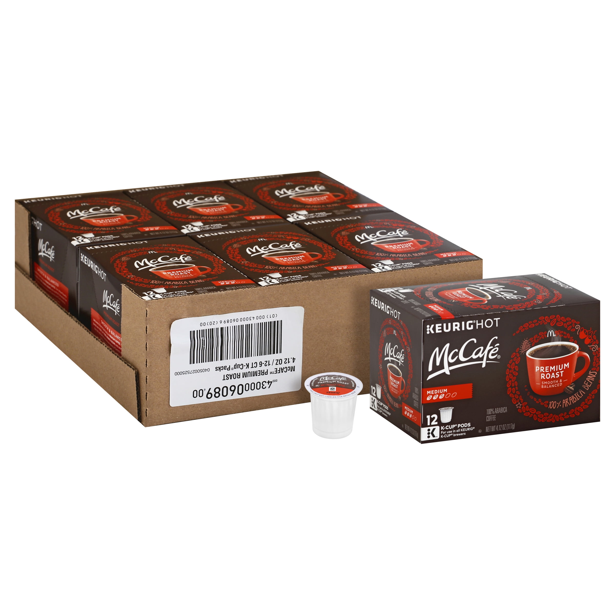 McCafe Premium Roast Coffee K-Cup Pods, 12 Count (Pack Of 6) - Walmart.com