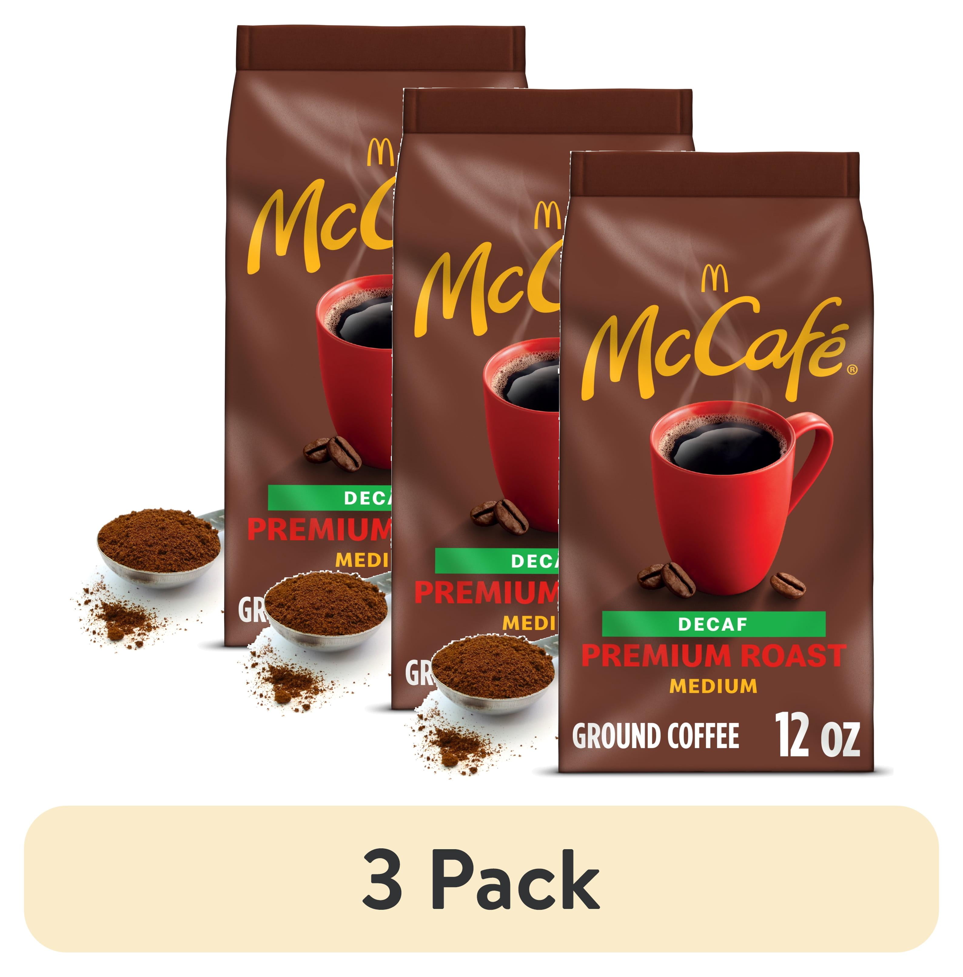 (3 pack) McCafe Premium Roast Decaf, Medium Roast, Ground Coffee, 12 oz ...