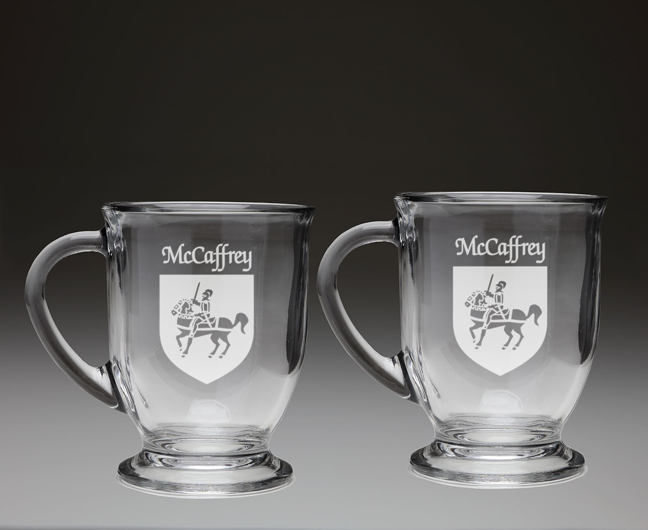 McCaffrey Irish Coat of Arms Glass Coffee Mugs - Set of 2 - Walmart.com