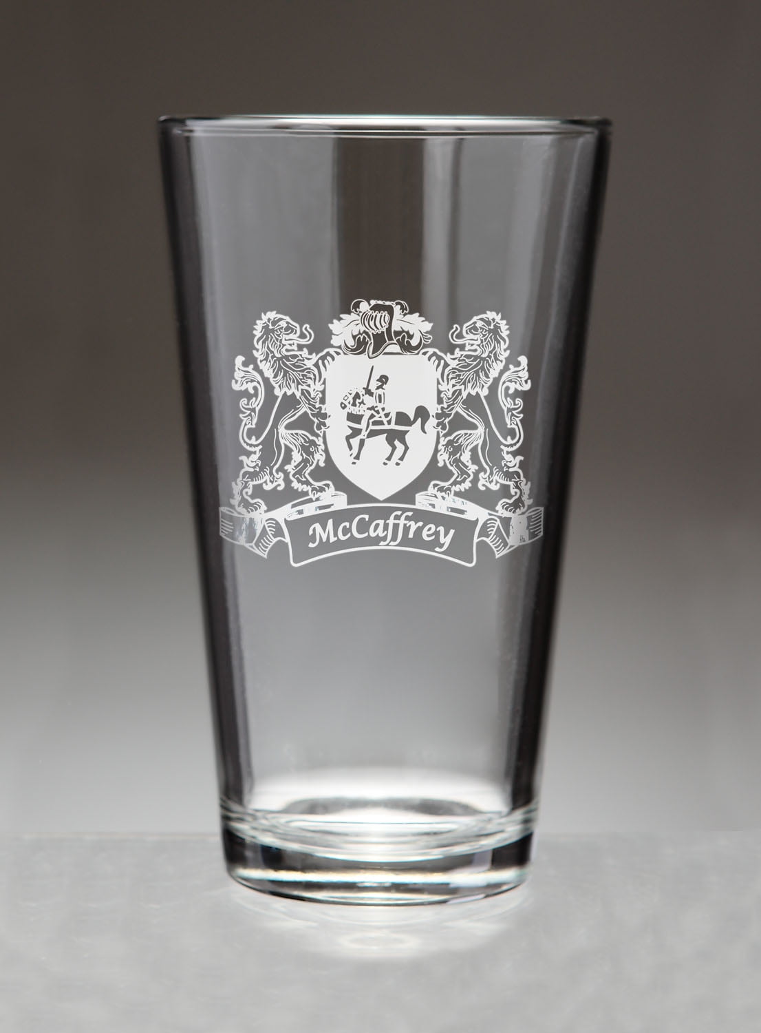 McCaffrey Irish Coat of Arms Lions Pint Glasses (Sand Etched) - Walmart.com