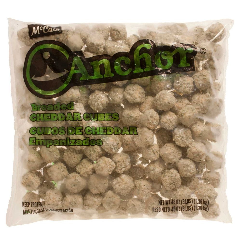McCain Anchor Breaded Cheddar Cheese Cube - Appetizer, 3 Pound -- 6 per ...
