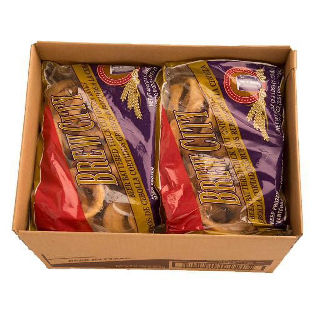 McCain Brew City Frozen Fried Thick Cut Beer Battered Onion Rings, 2.5 ...