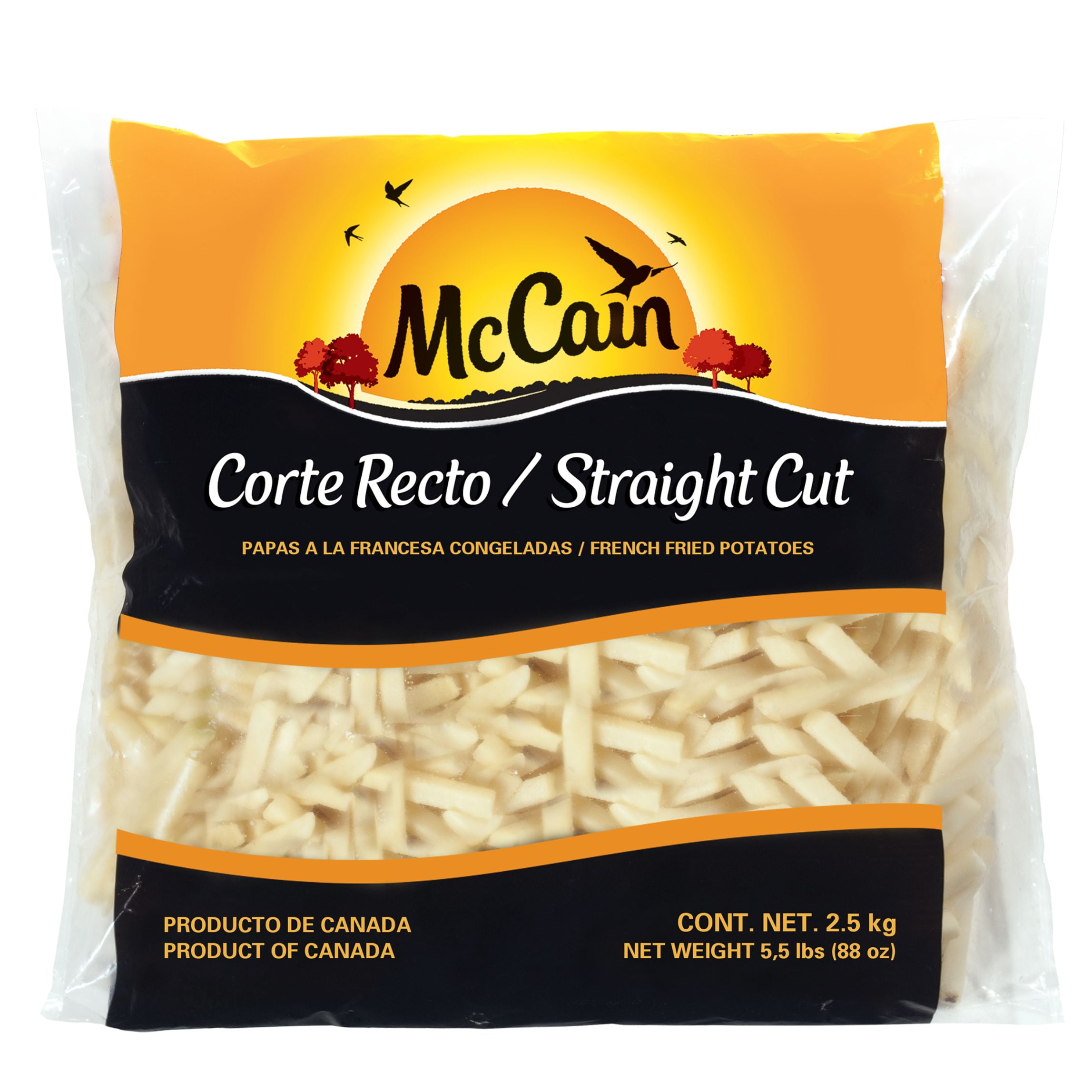 McCain, Straight Cut French Fried Potatoes, 5 lb Plastic Bag - Walmart ...