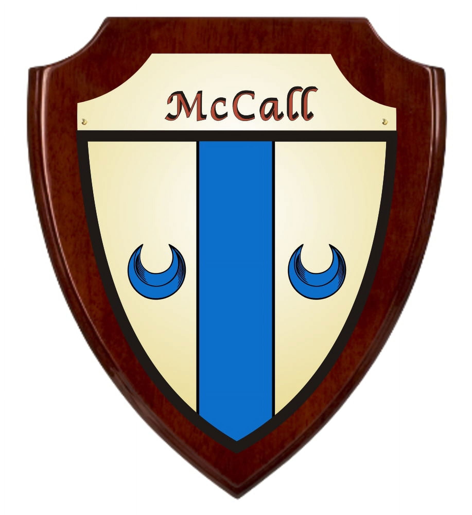 McCall Irish Coat of Arms Shield Plaque - Rosewood Finish - Walmart.com