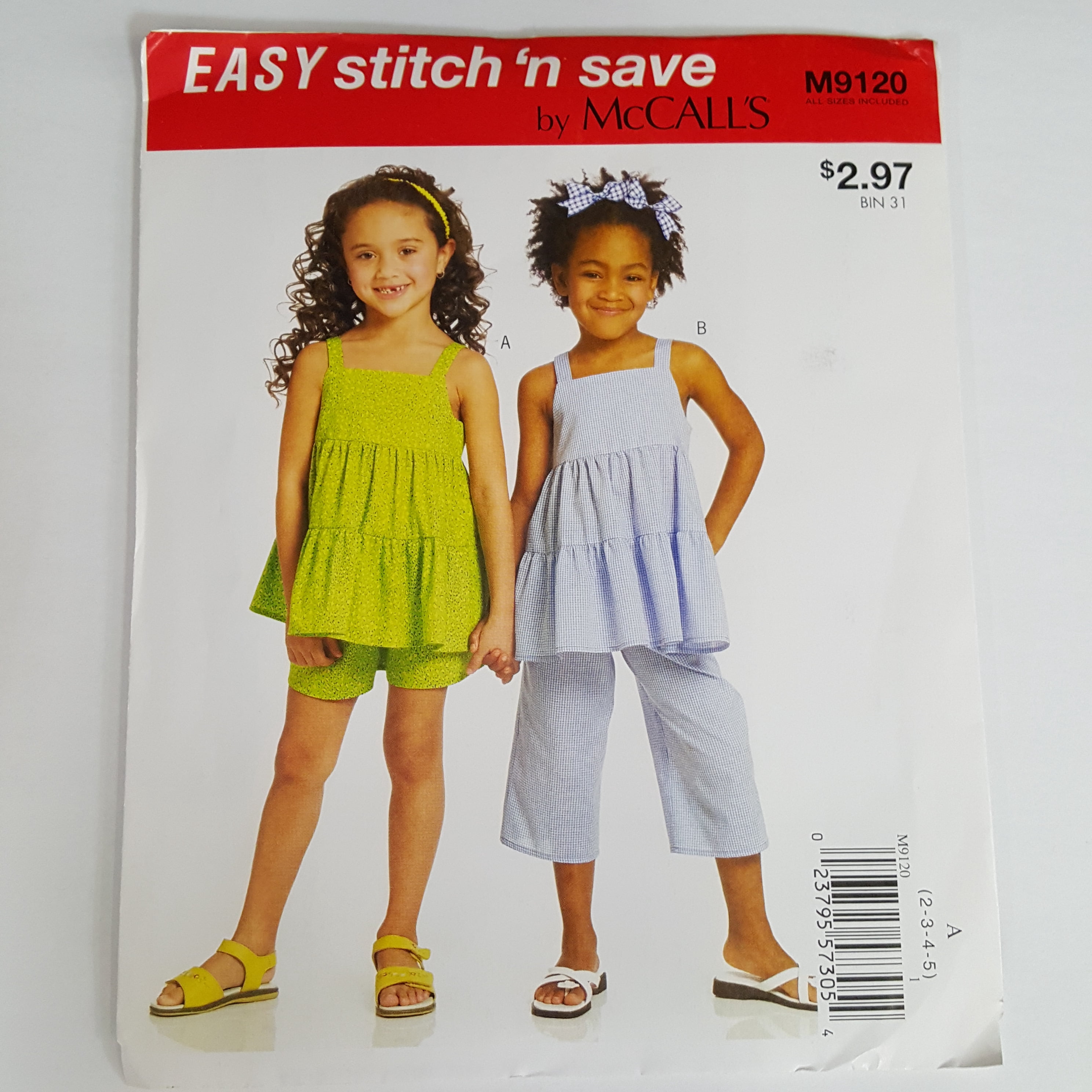 McCall Pattern Easy Stitch 'n Save Childs' Tops & Shorts Pattern, 1 ...