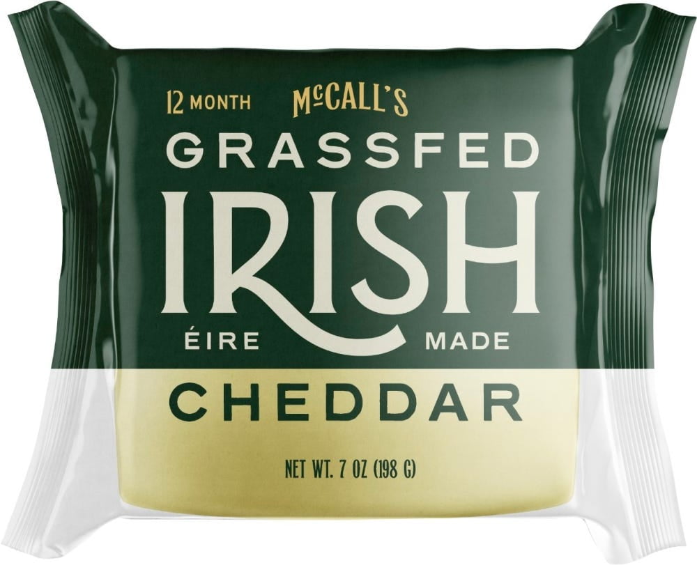 McCall's Irish Grassfed Cheddar Cheese, 12 Month Aged, 7OZ, Case of 12 ...