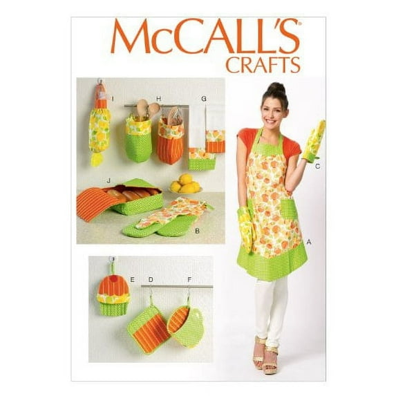 McCall Pattern Company M6978 Apron and Kitchen Accessories, One Size ...