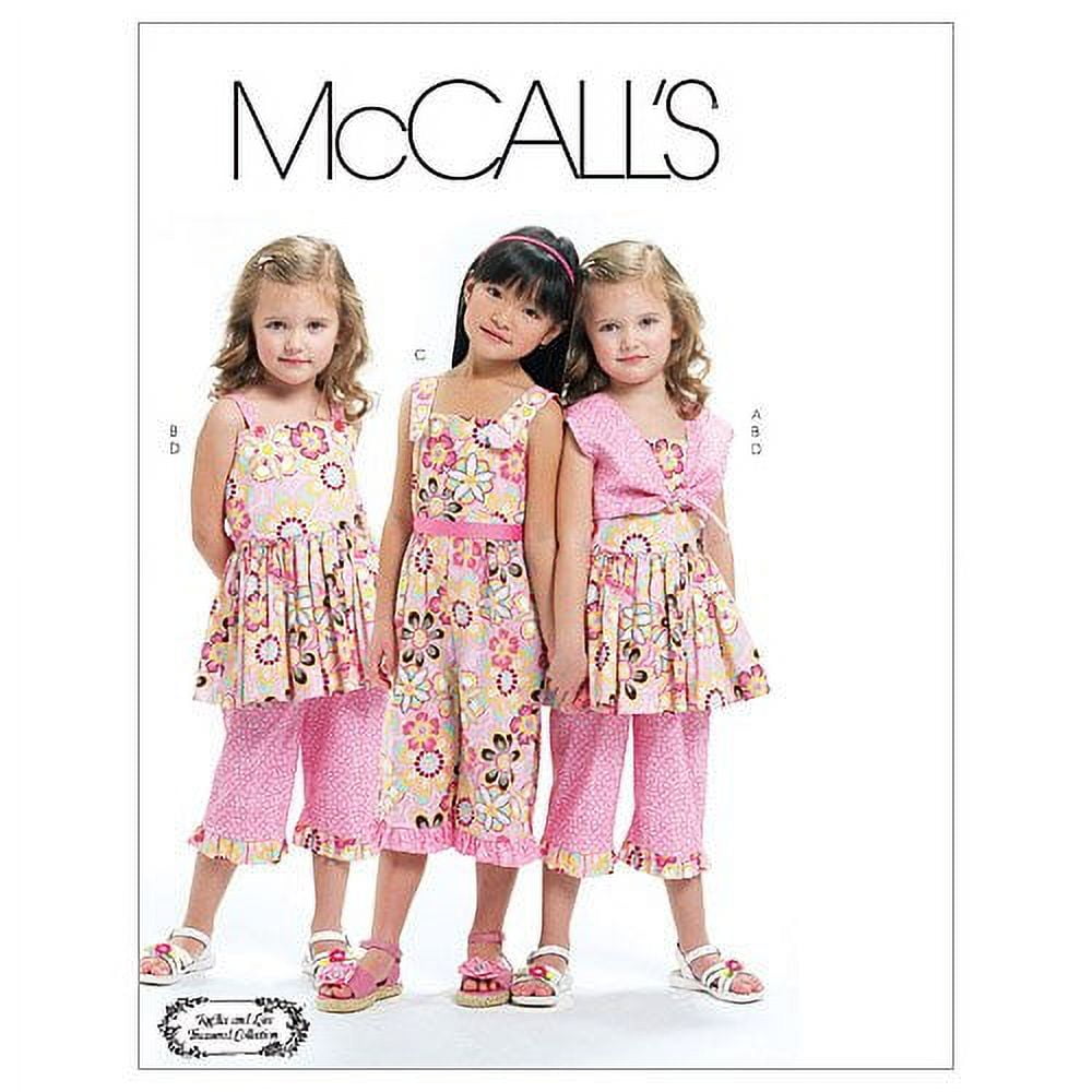 McCall's Patterns M6064 Children's/Girls' Bolero, Dress, Jumpsuit and Pants, Size CL (6-7-8 ...