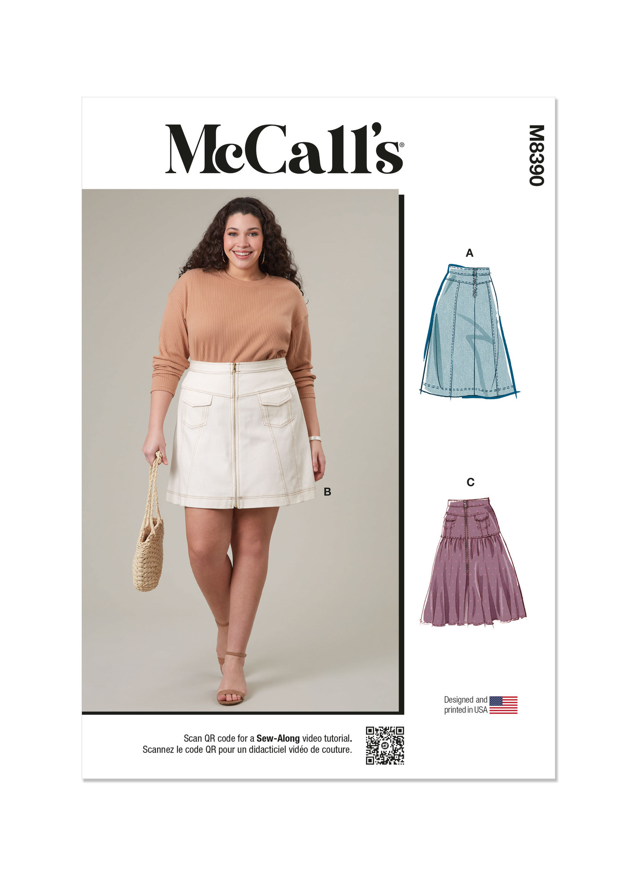 McCall's Sewing Pattern 8390 - Women's Skirts, Size: W2 (20W-22W-24W ...