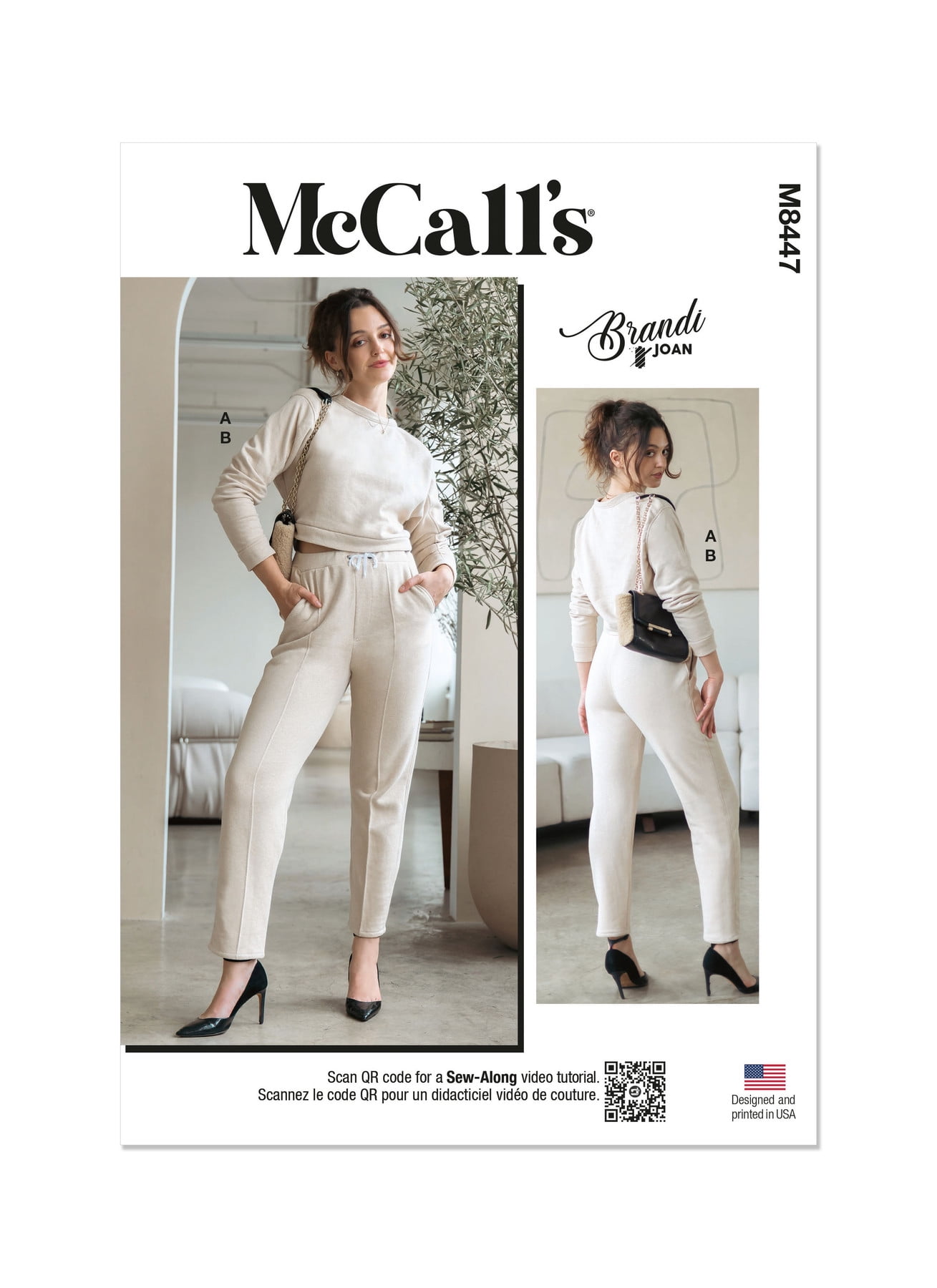 McCall's Sewing Pattern 8447 - Misses' Knit Top and Pants by Brandi ...