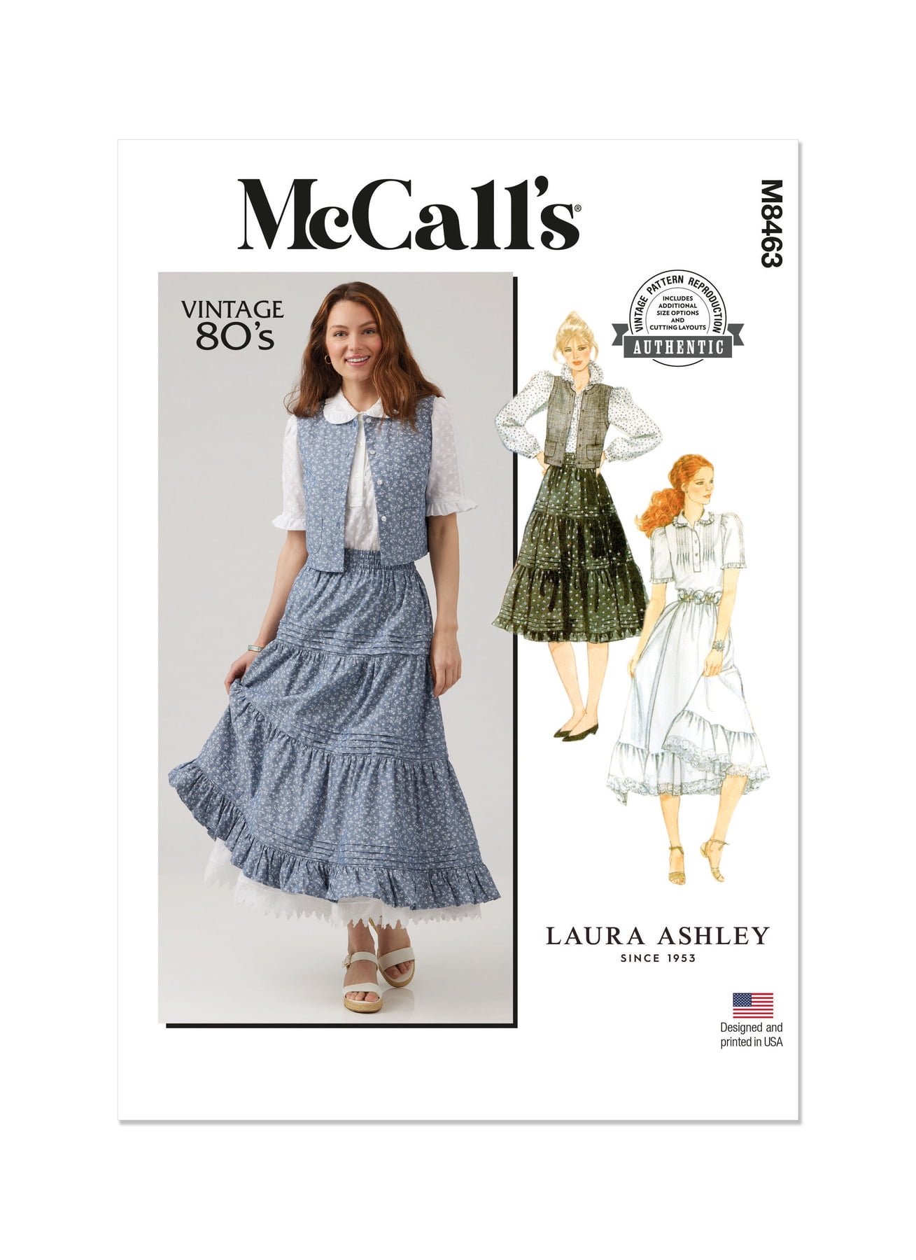 McCall's Sewing Pattern 8463 - Misses' Blouse, Vest, Skirt and ...