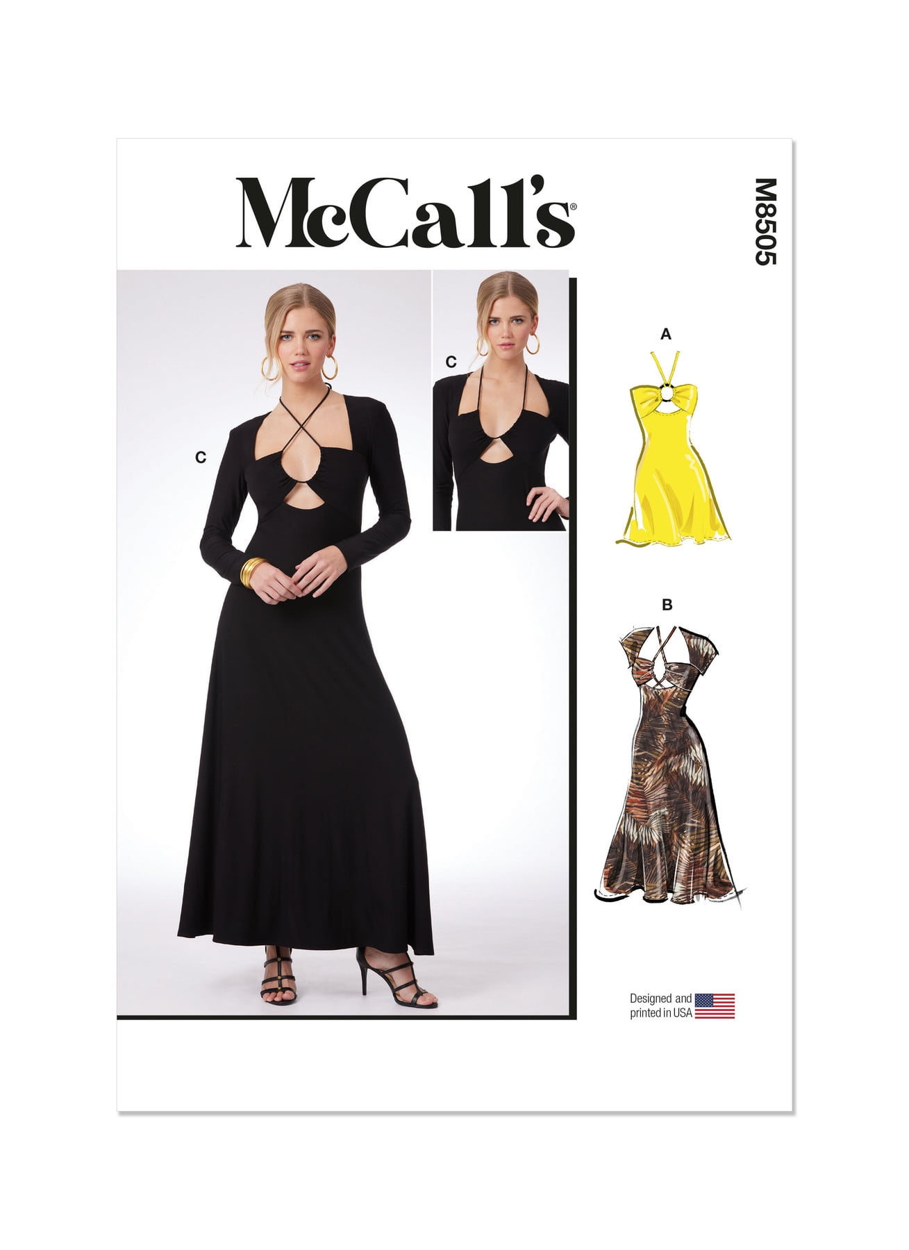 McCall's Sewing Pattern 8505 - Misses' Knit Dresses, Size: H5 (6-8-10 ...