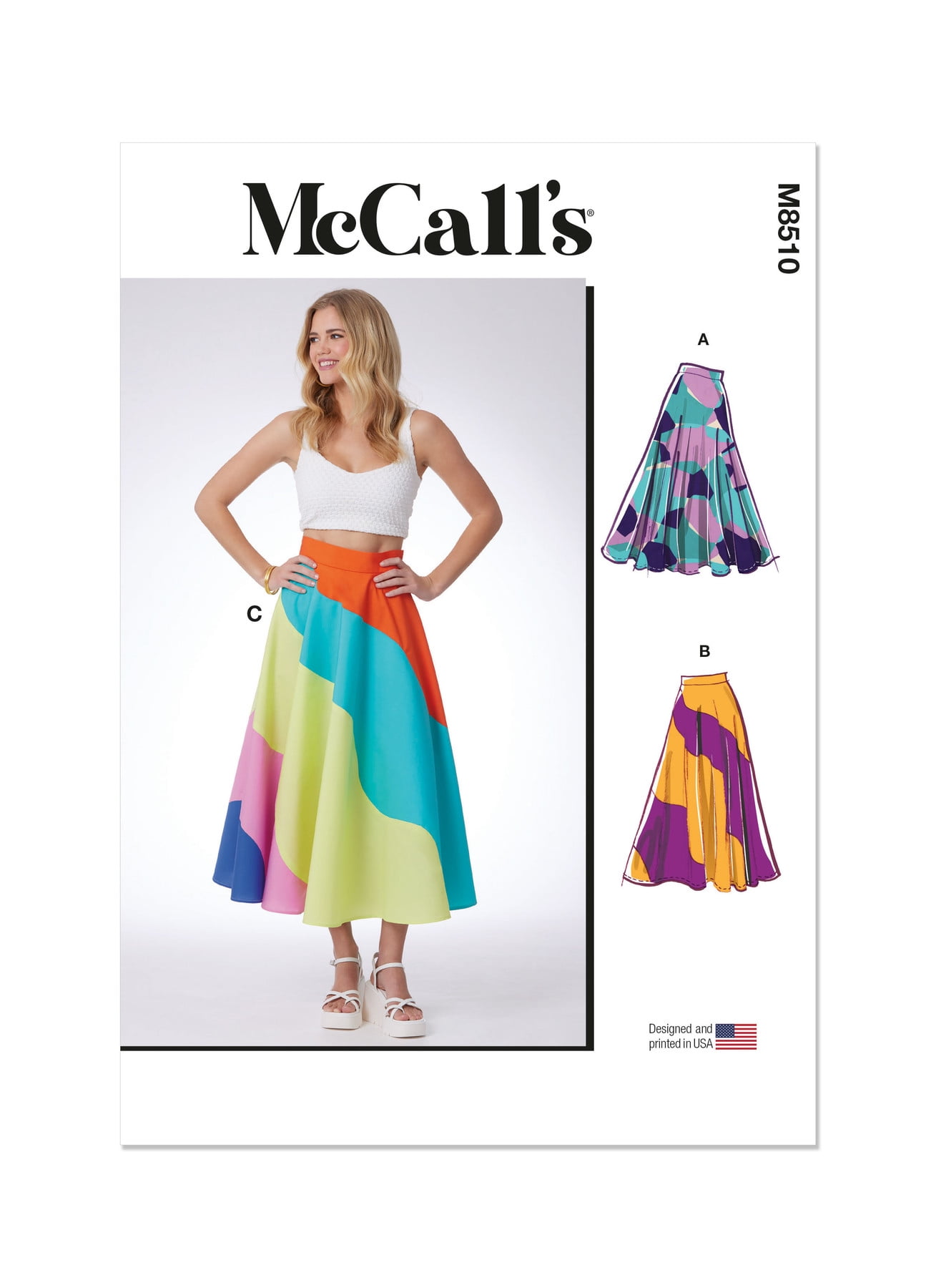 McCall's Sewing Pattern 8510 - Misses' Skirts, Size: K5 (6-8-10-12-14 ...