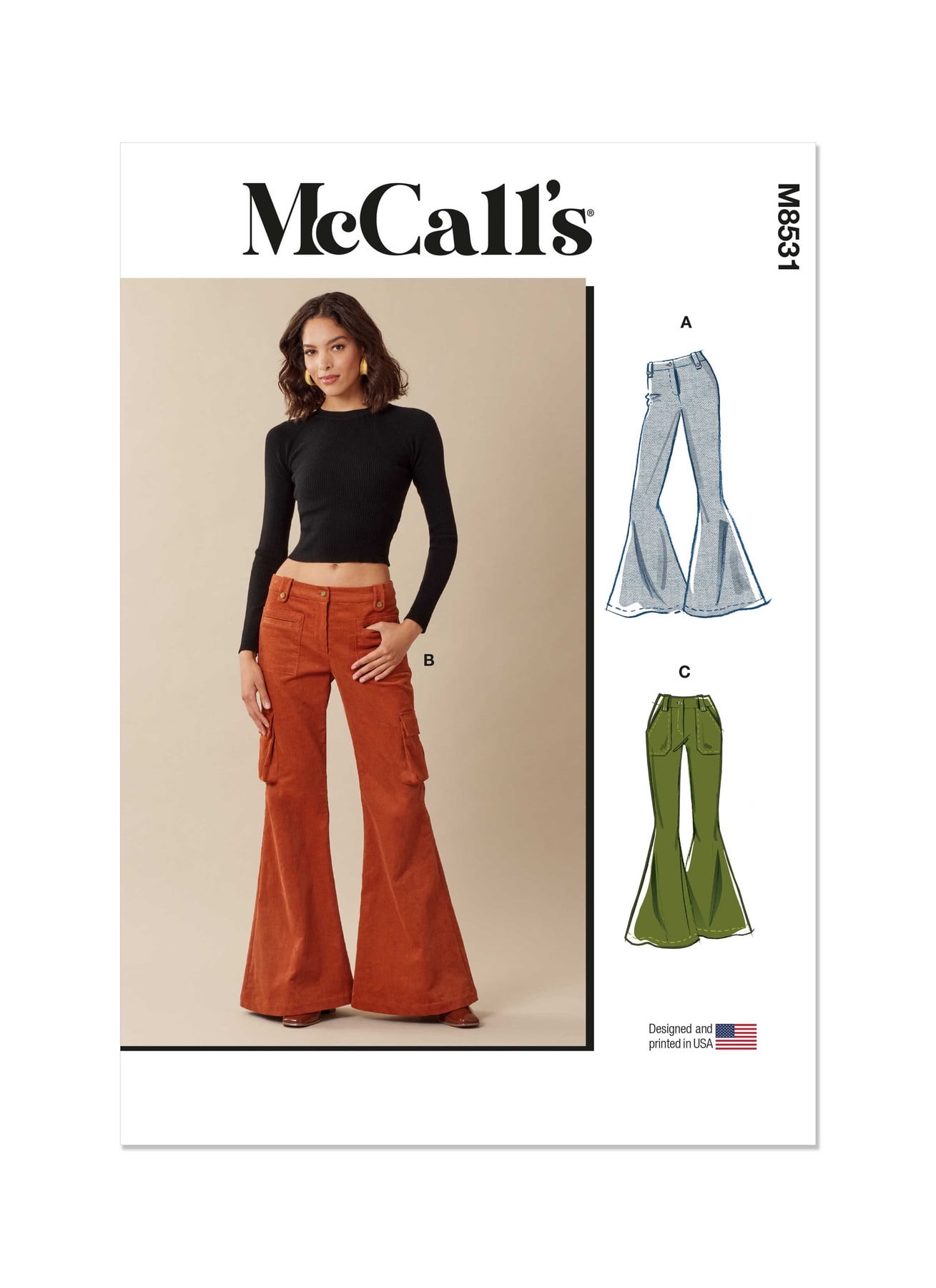 McCall's Sewing Pattern 8531 - Misses' Pants, Size: K5 (6-8-10-12-14 ...