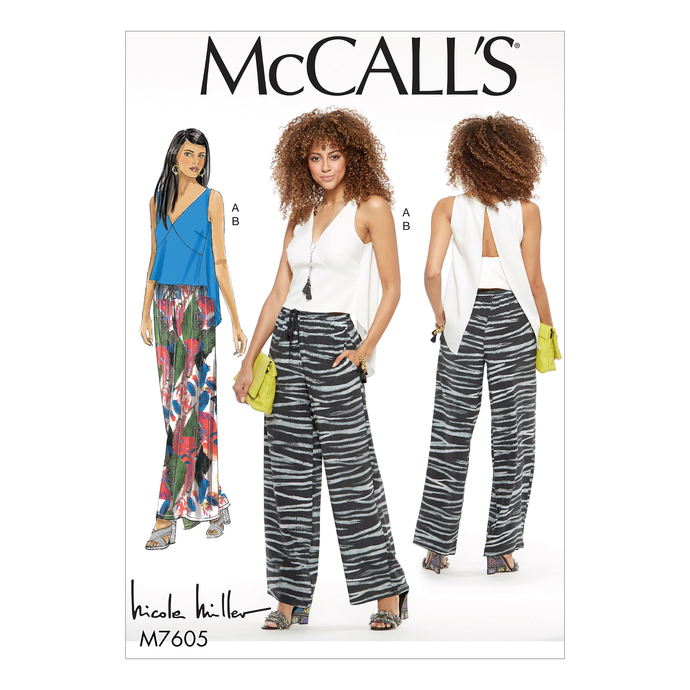 McCall's Sewing Pattern Misses' Close-Fitting Top with Back Extension ...