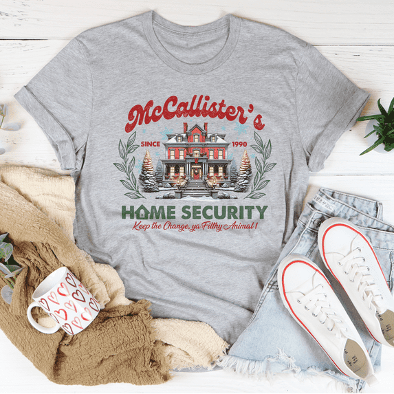McCallisters Home Security Tee Athletic Heather S Peachy Sunday T-Shirt ...