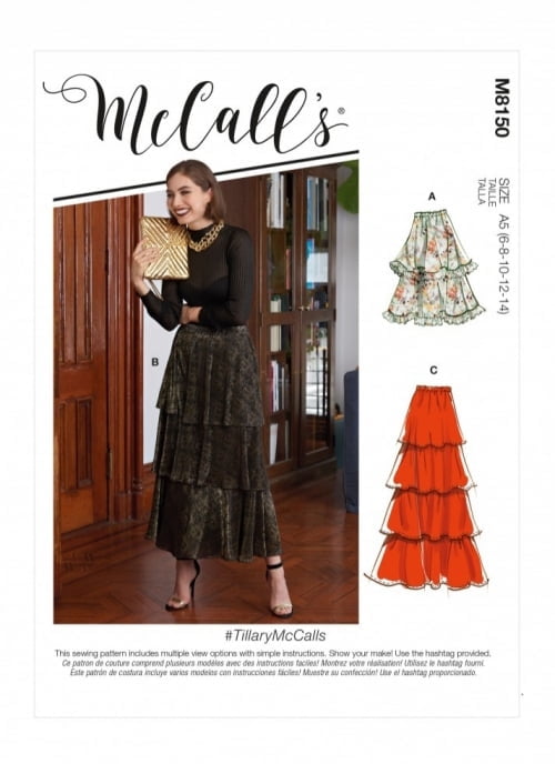 McCalls Sewing Pattern 8150 Skirts - Walmart.com