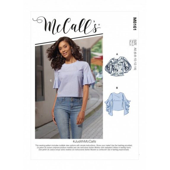 McCalls Sewing Pattern 8161 Tops - Walmart.com
