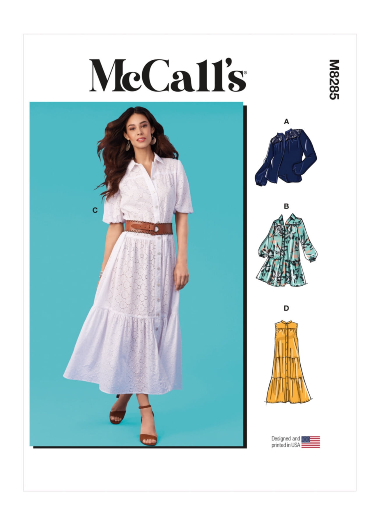 McCalls Sewing Pattern 8285 Tops, Dresses ZZ (L-XL-XXL) - Walmart.com