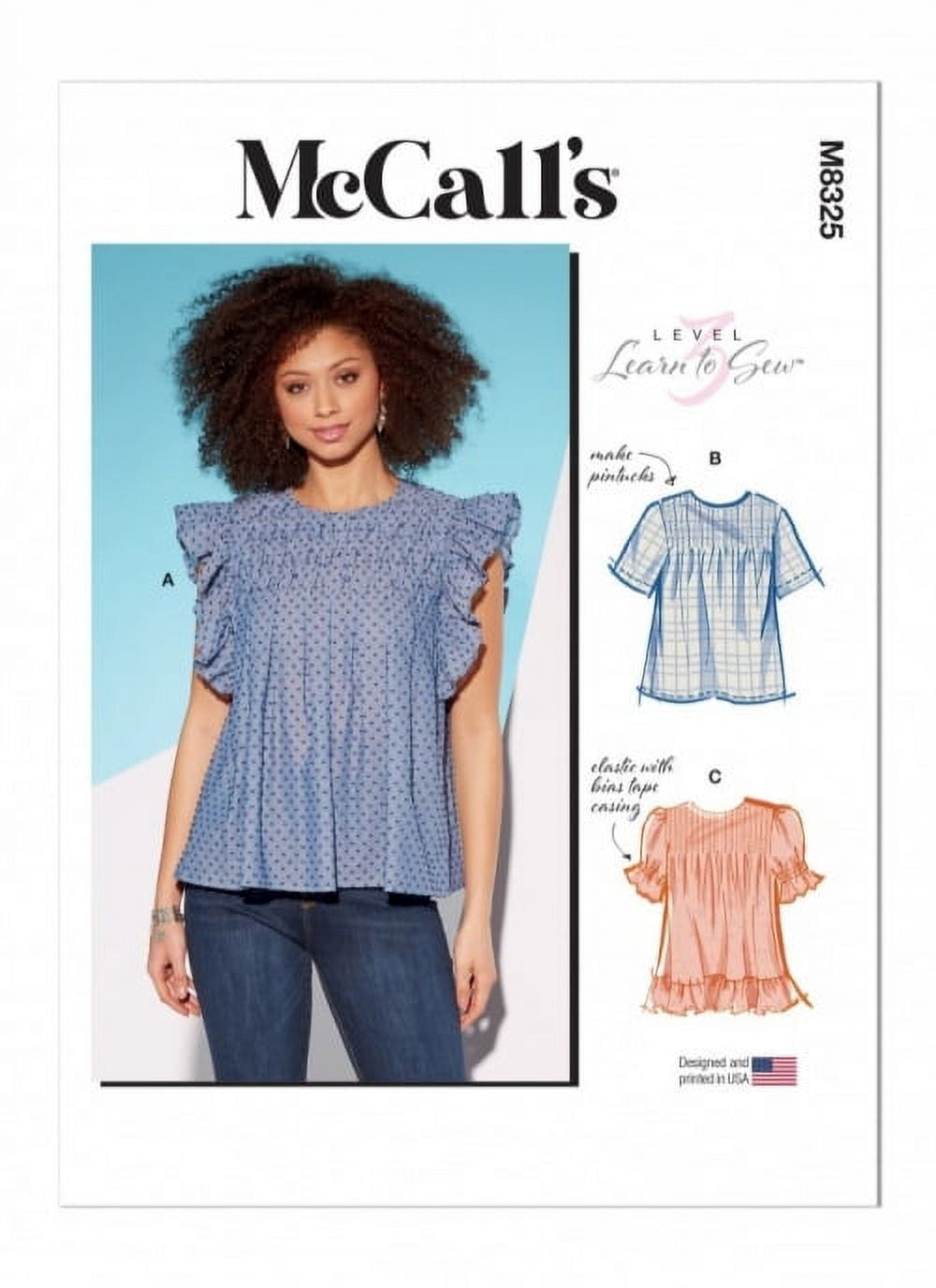 McCalls Sewing Pattern 8325 Women L-XL-XXL - Walmart.com