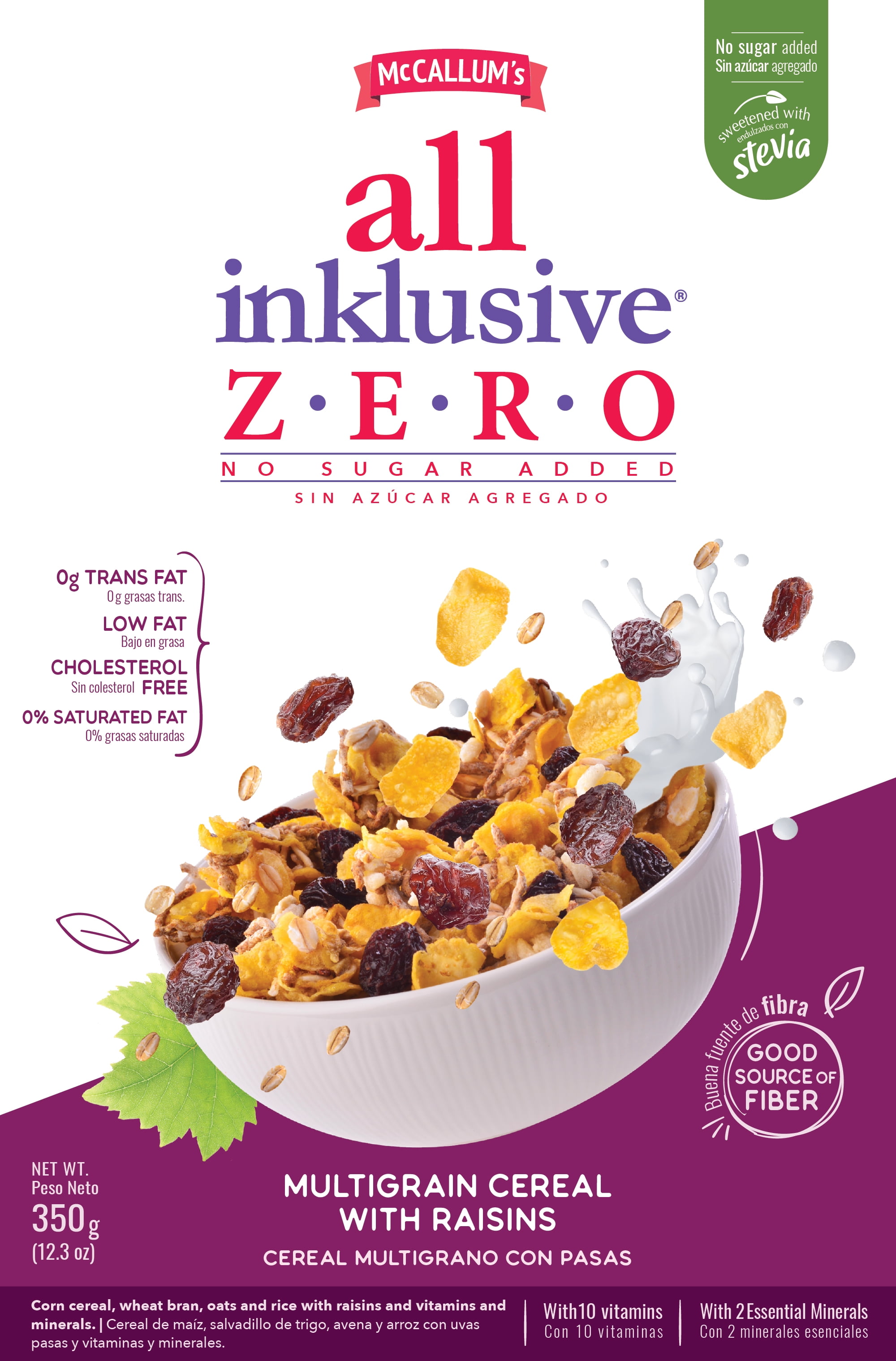 McCallum's All Inklusive Raisins Zero -Cereal with Raisins (Pack of 1 ...
