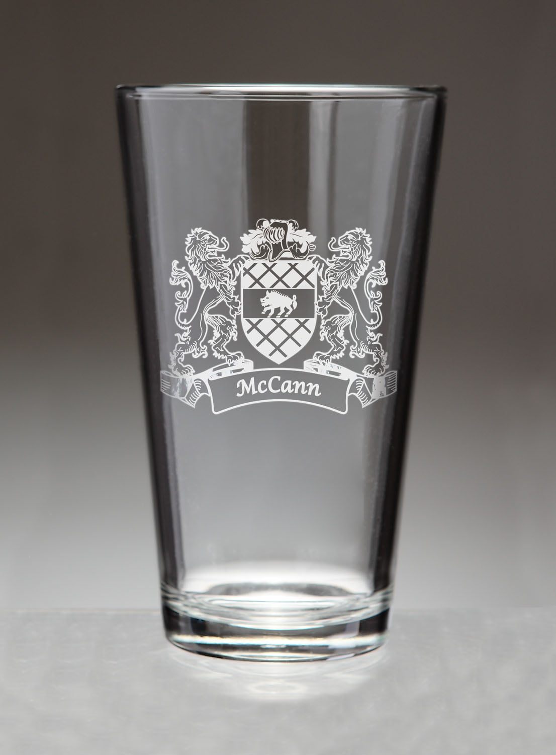 McCann Irish Coat of Arms Lions Pint Glasses (Sand Etched) - Walmart.com