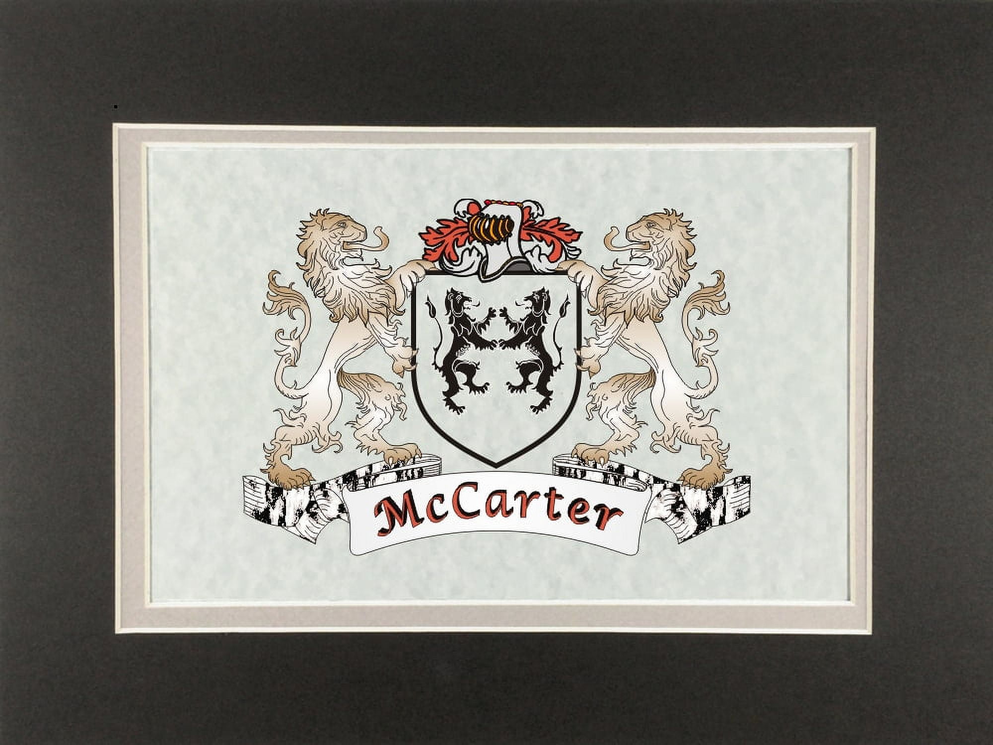 McCarter Irish Coat of Arms Print - Frameable 9" x 12" - Walmart.com