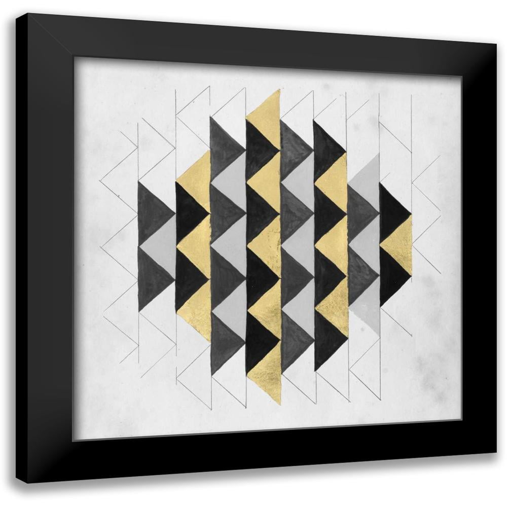 McCavitt, Naomi 15x15 Black Modern Framed Museum Art Print Titled - Gilt Geometry IV - Walmart.com
