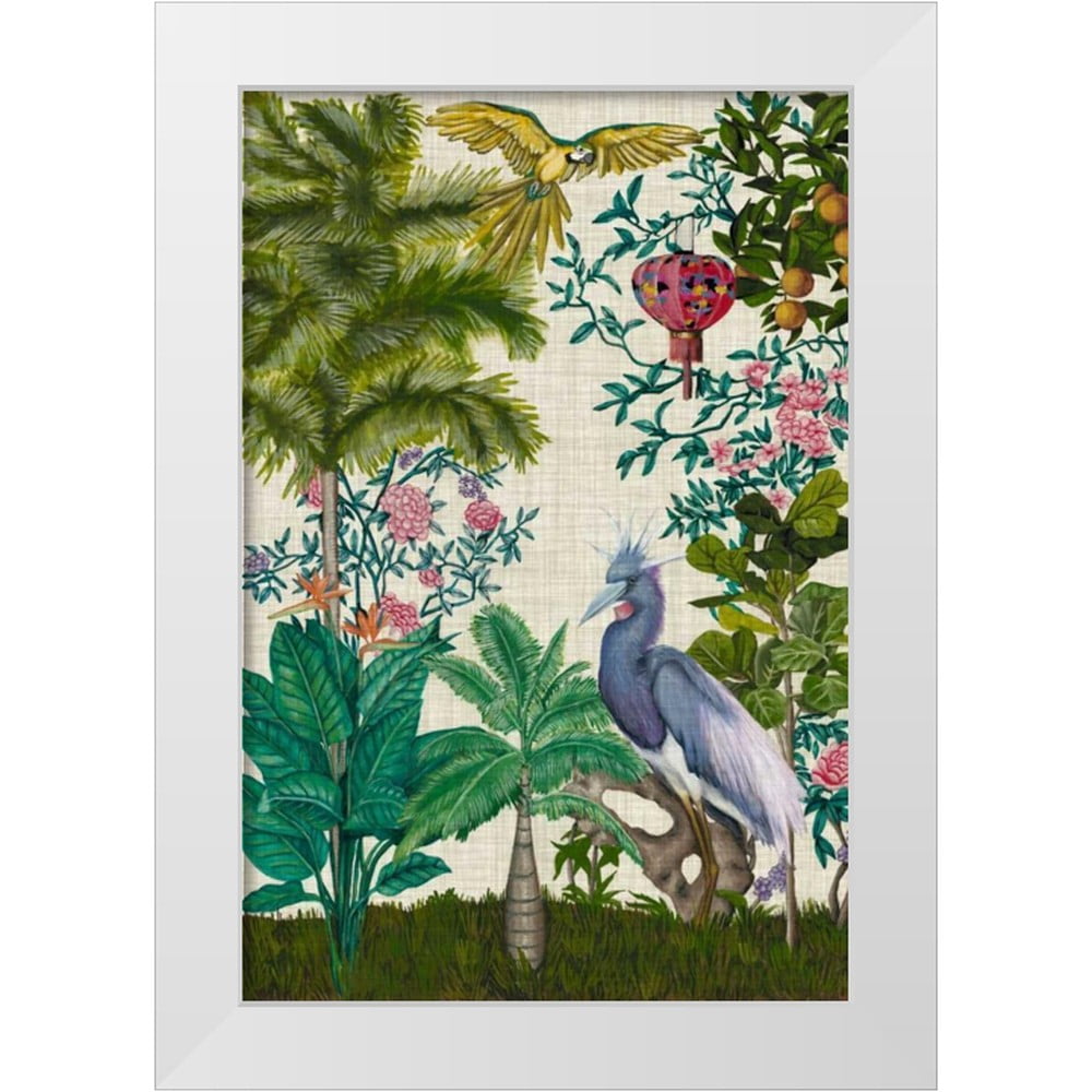 McCavitt, Naomi 23x32 White Modern Wood Framed Museum Art Print Titled - Paradis Chinoiserie I ...