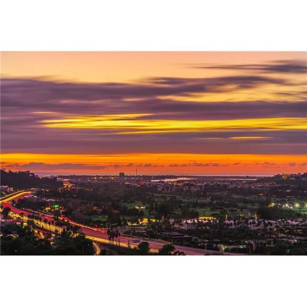 McClean 3089407 36 x 24 in. University Heights, San Diego Warm Sunset ...