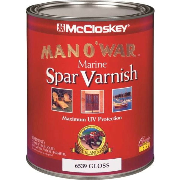 McCloskey 6539 Man O'War Marine Spar Varnish, Gloss, 1 Quart, Each ...