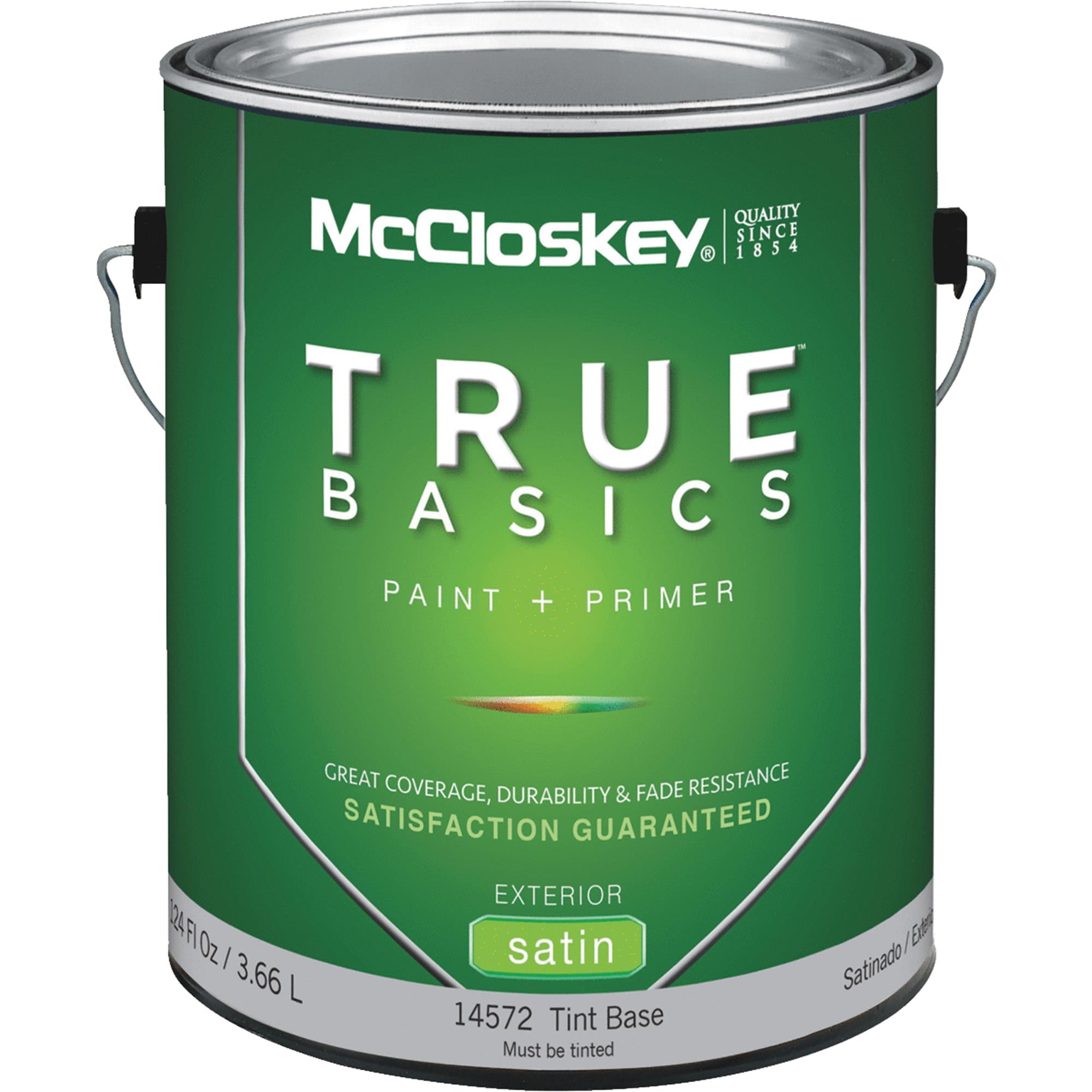 McCloskey TRUE BASICS Latex Paint & Primer Satin Exterior House Paint ...