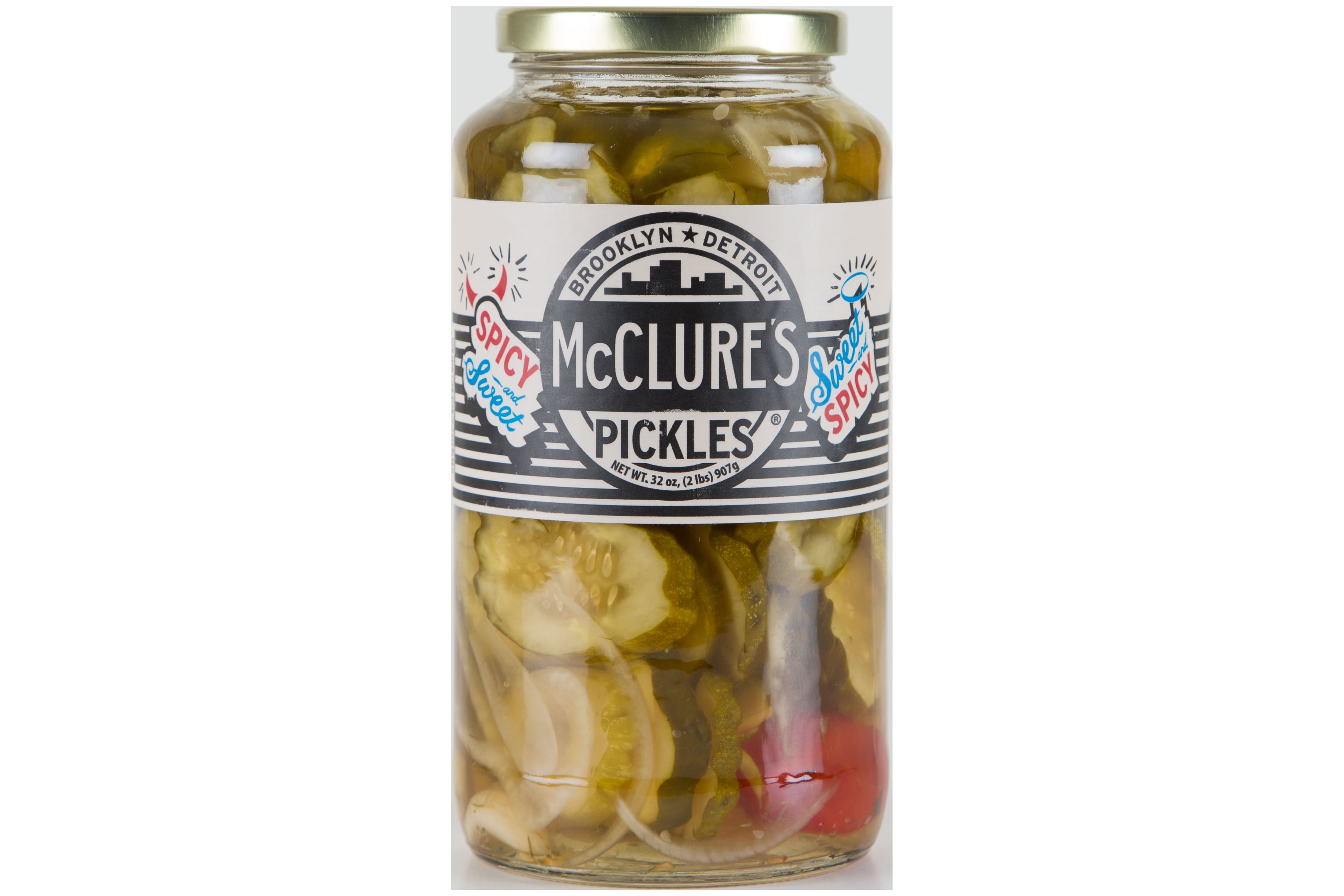 McClure's Sweet and Spicy Chip Cut Pickles, 32 oz Jar - Walmart.com