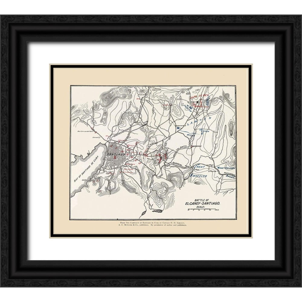 McClurg 23x20 Black Ornate Wood Framed with Double Matting Museum Art ...