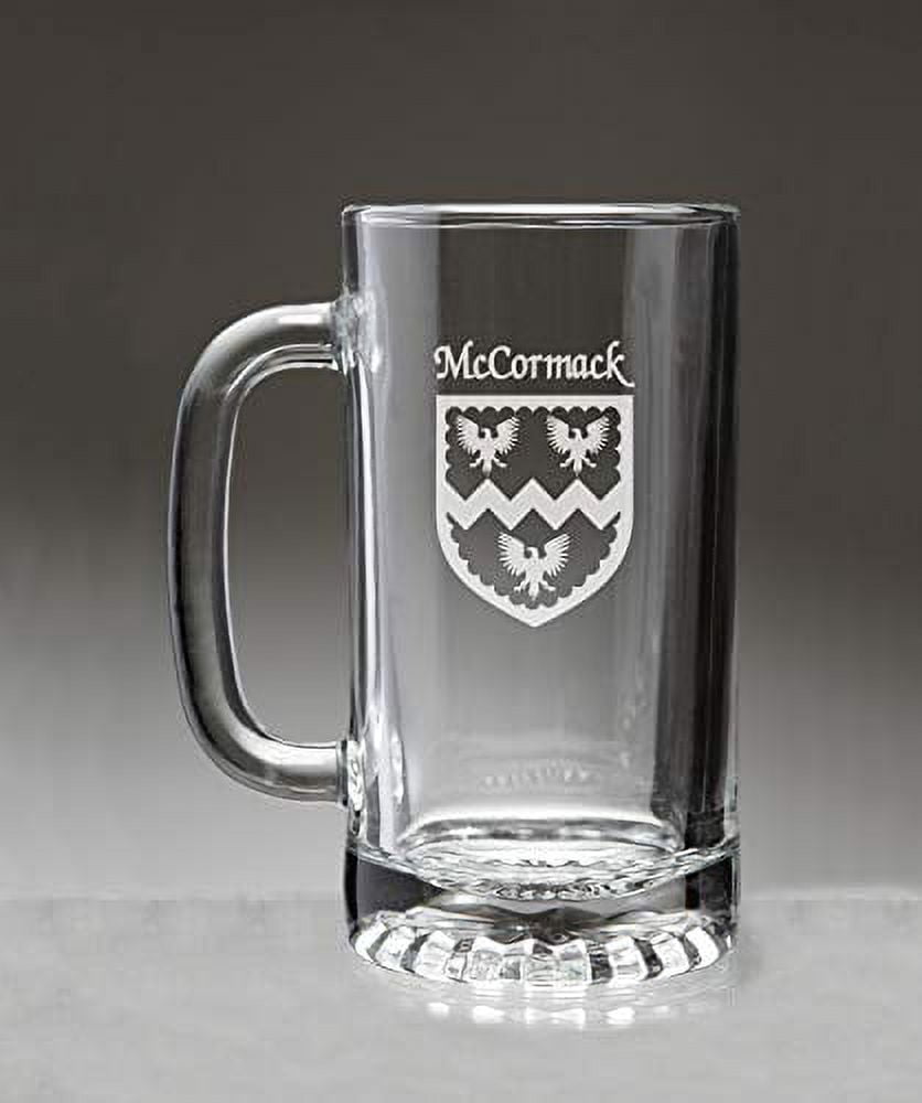 McCormack Irish Coat of Arms Glass Beer Mug (Sand Etched) - Walmart.com