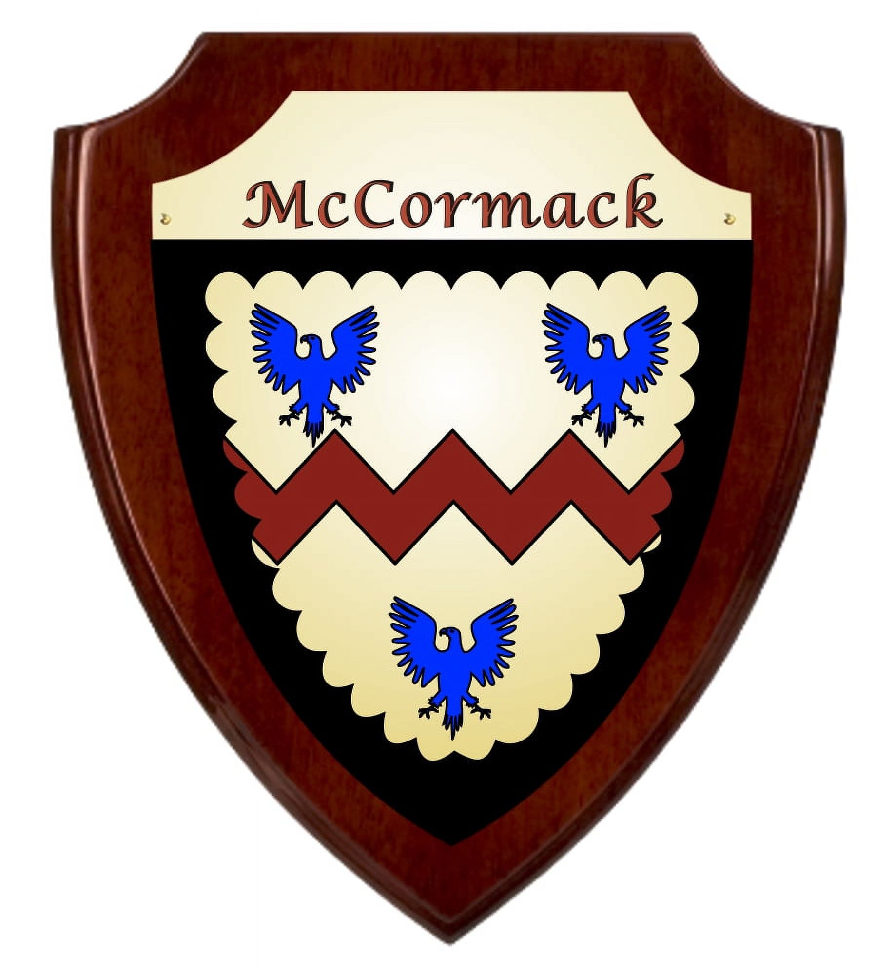 McCormack Irish Coat of Arms Shield Plaque - Rosewood Finish - Walmart.com