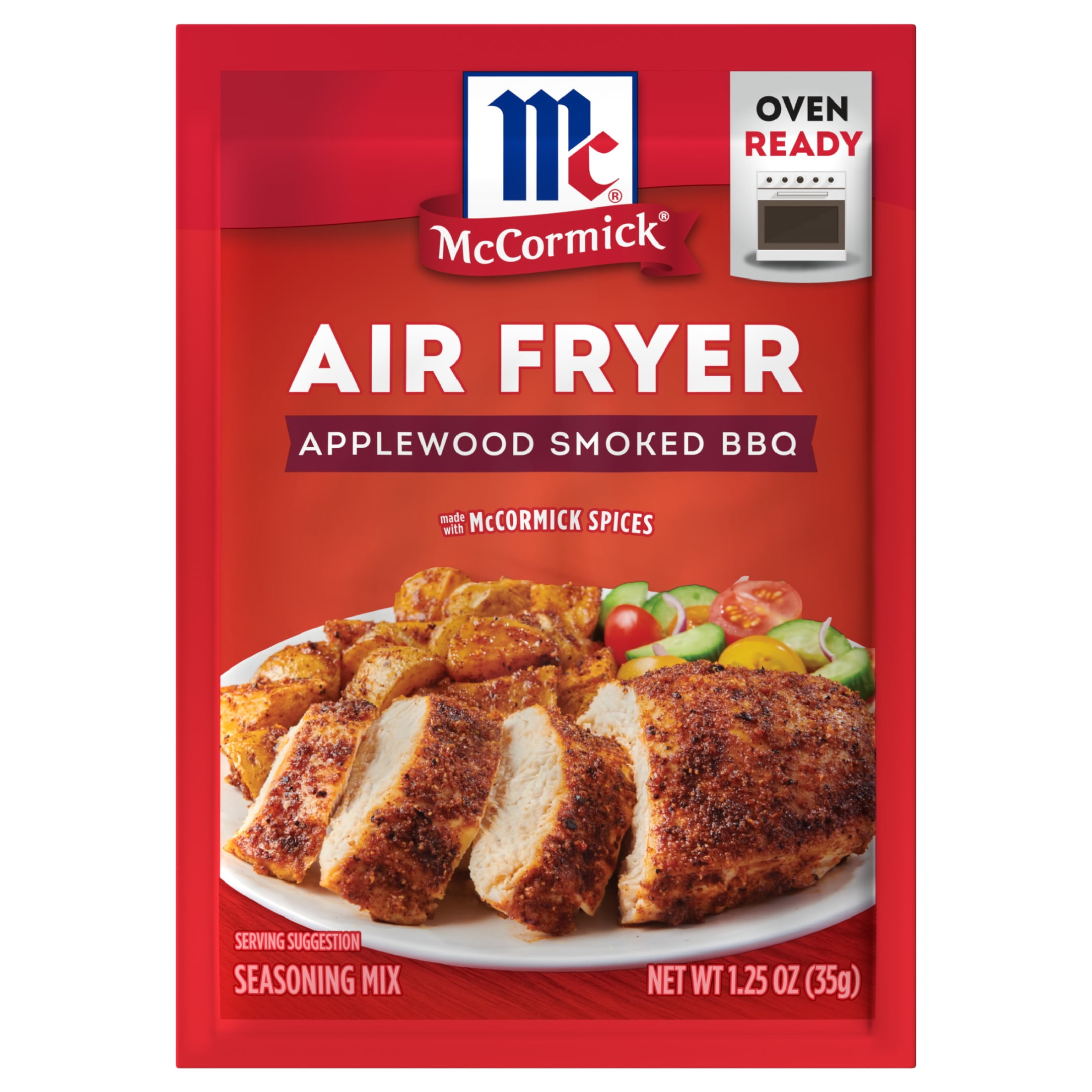 McCormick Air Fryer Applewood Smoked BBQ Seasoning Mix, 1.250 oz ...
