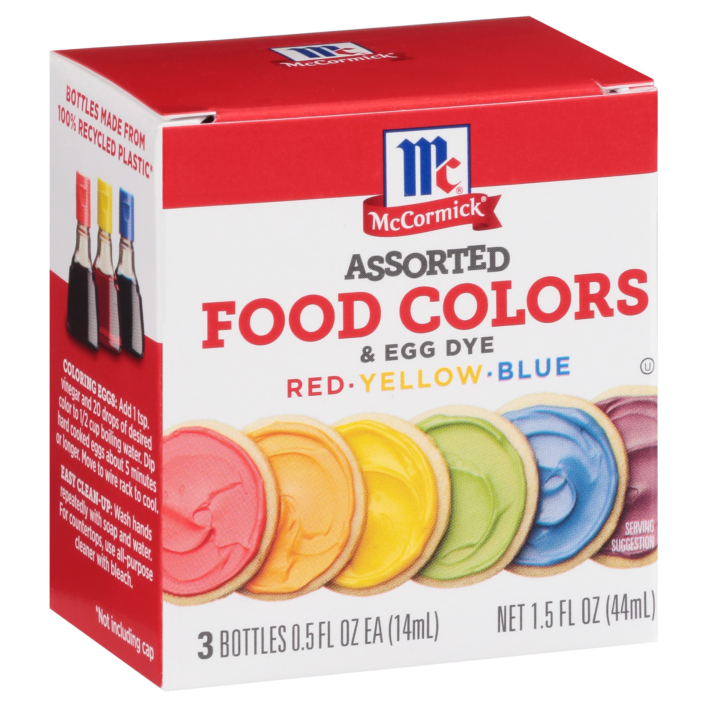 Mccormick Assorted Food Colors & Egg Dye, 1.5 Fl Oz - Walmart.com